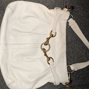 Coach | Bags | Coach White Leather Shoulder Bag | Poshmark